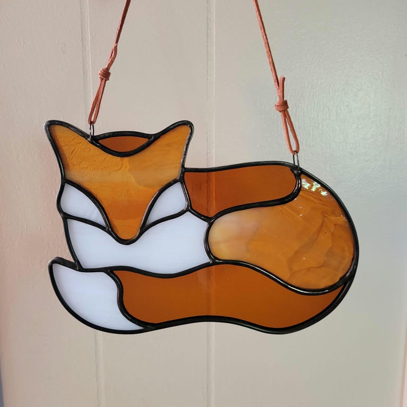 Stained Glass Fox, Suncatcher, Home Decor, Nature, Gift - Etsy