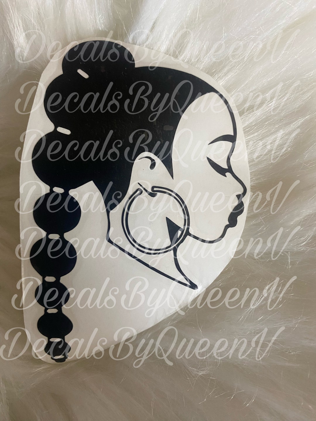 Jay Afro Woman Face Vinyl Decal|african American Woman Decal| Wine ...