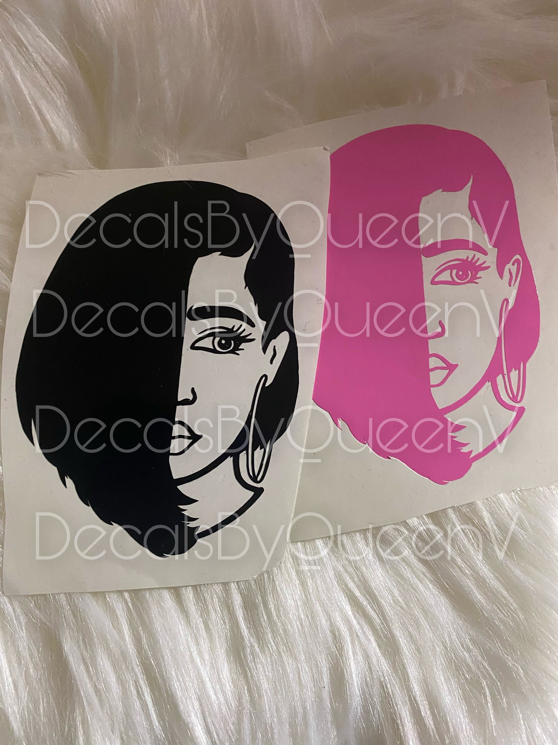 Naee Vinyl Decal|african American Woman Decal| Wine Glass Decal| Bling ...