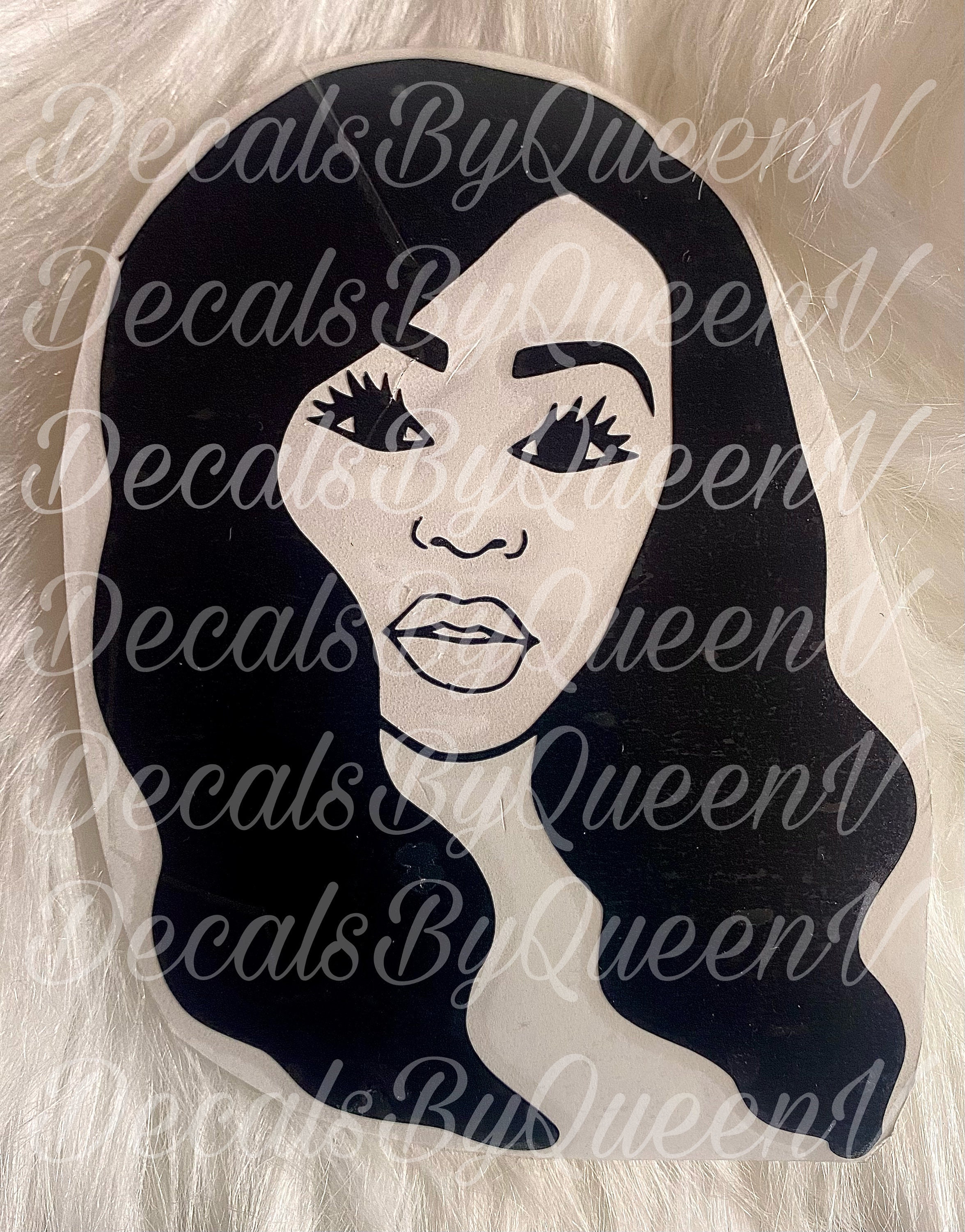 Kyra Afro Woman Face Vinyl Decal|african American Woman Decal| Wine ...