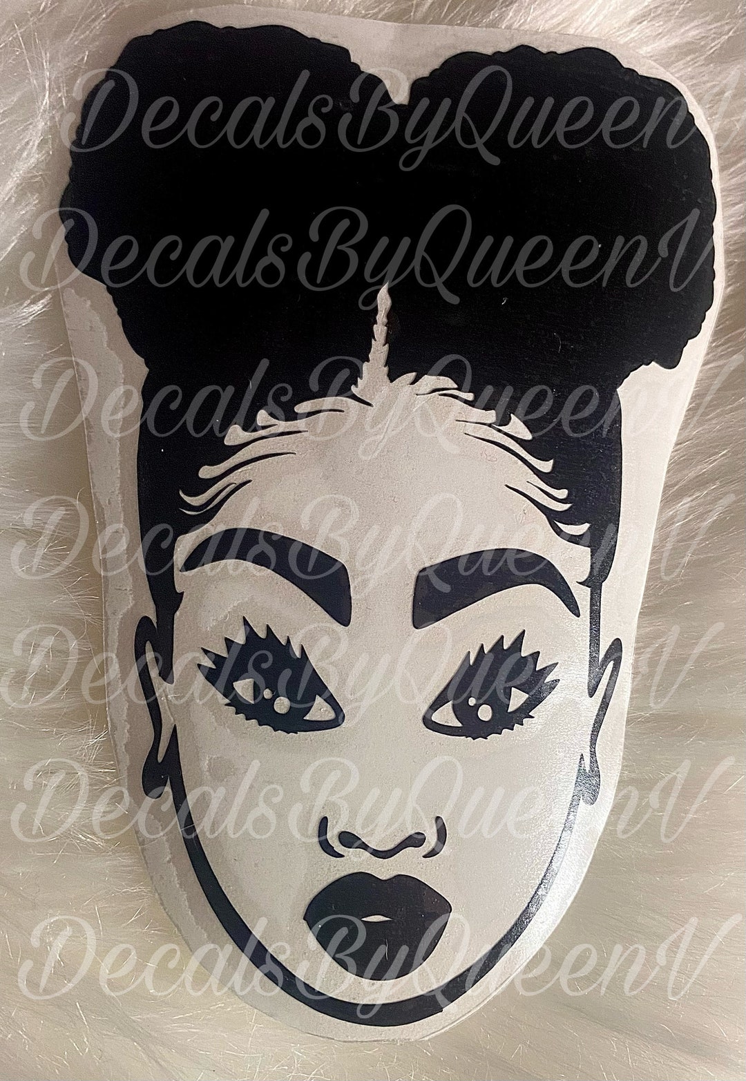 Olivia Afro Woman Vinyl Decal|african American Woman Decal| Wine Glass ...