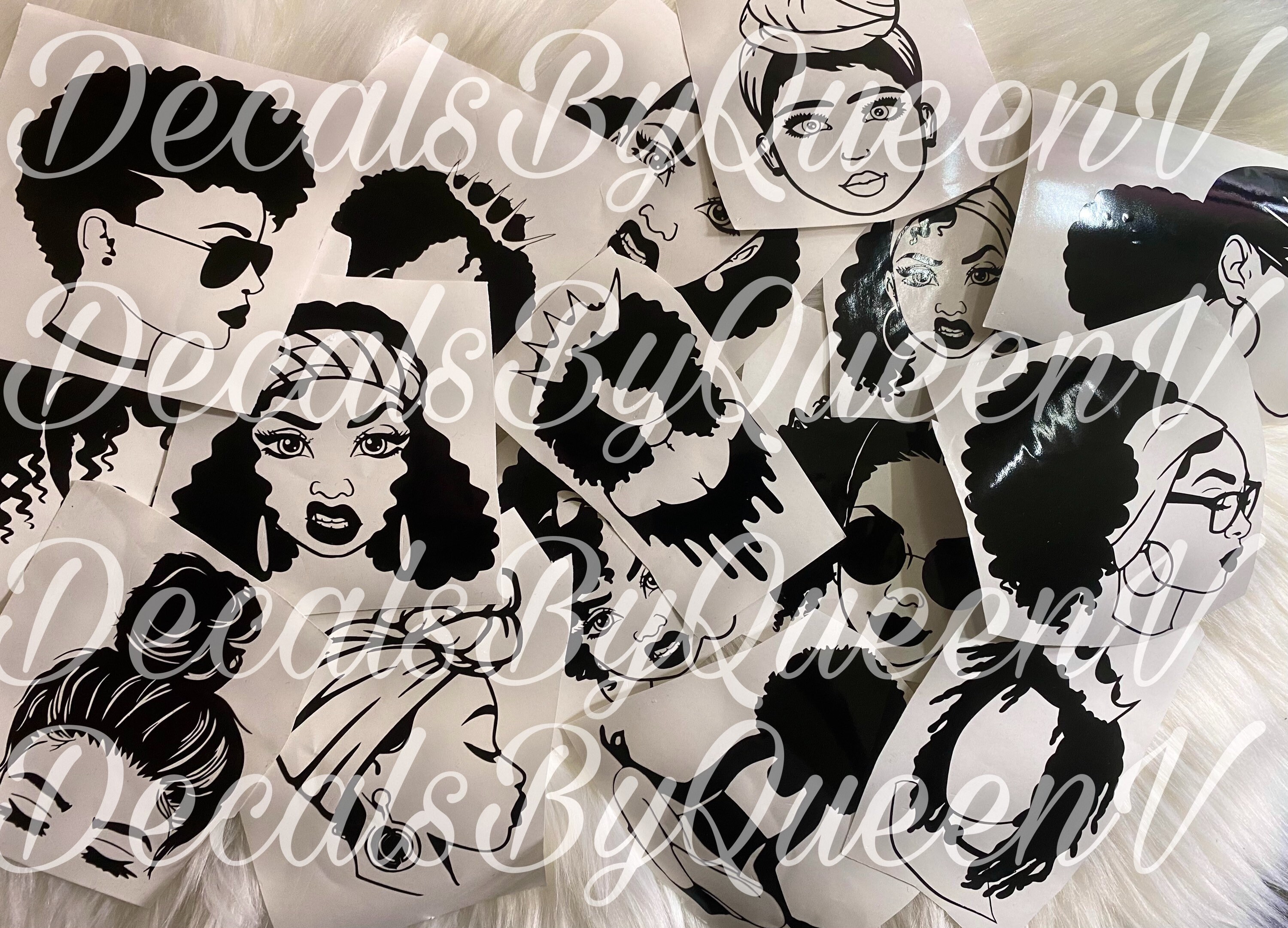 Monique Vinyl Decal|african American Woman Decal| Wine Glass Decal ...