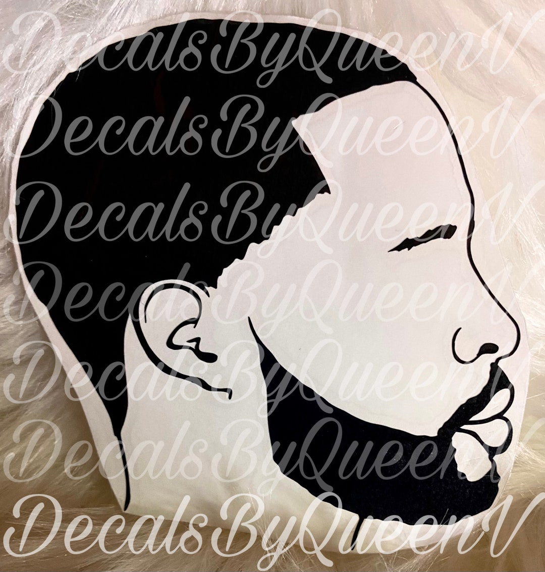 Stan Afro Man Face Vinyl Decal|african American Man Decal| Wine Glass ...