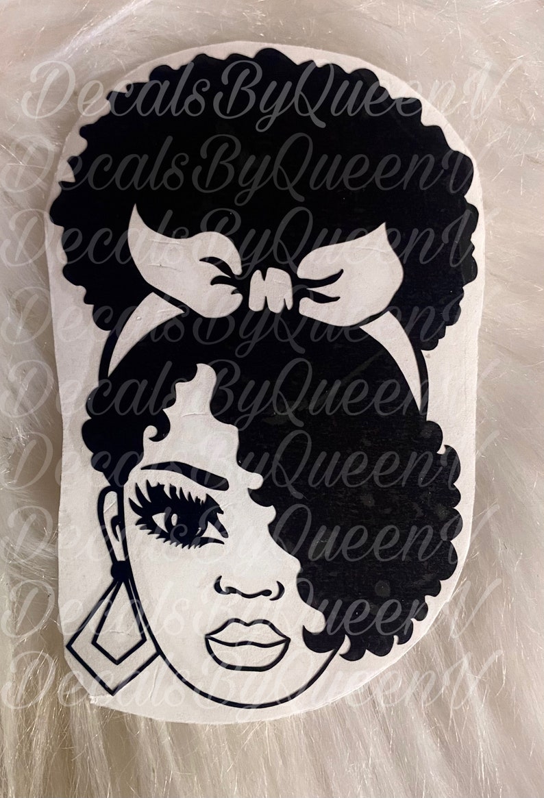 Afro Woman Vinyl Decal|african American Woman Decal| Wine Glass Decal ...