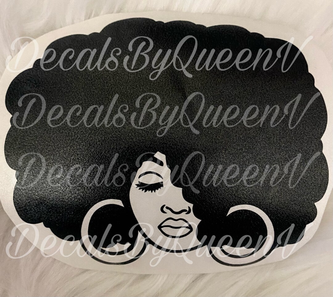 Yoni Woman Face Vinyl Decal|african American Woman Decal| Wine Glass ...