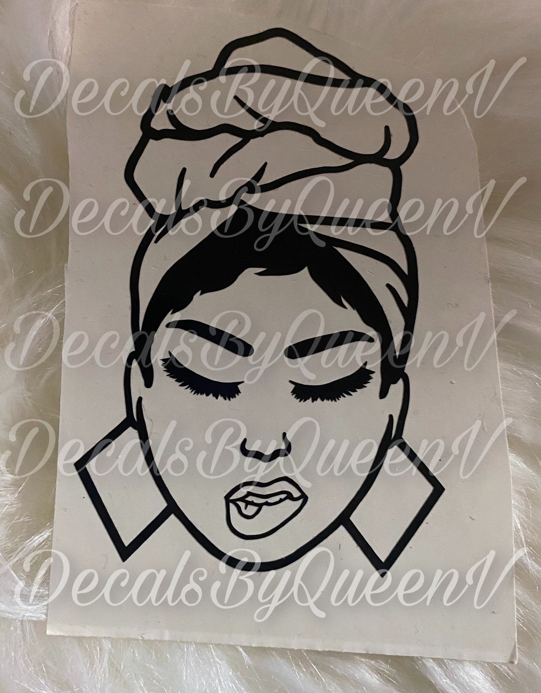 Bri Vinyl Decal|african American Woman Decal| Wine Glass Decal| Bling ...