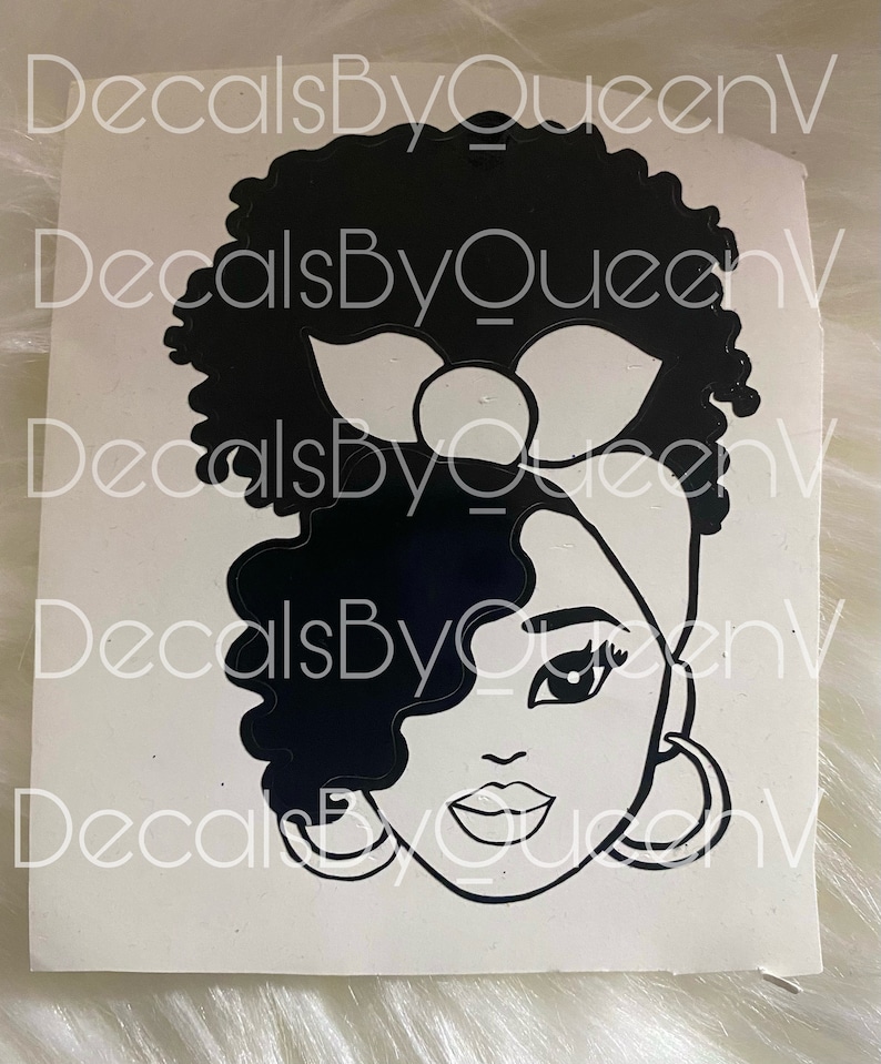 Monique Vinyl Decal|african American Woman Decal| Wine Glass Decal ...