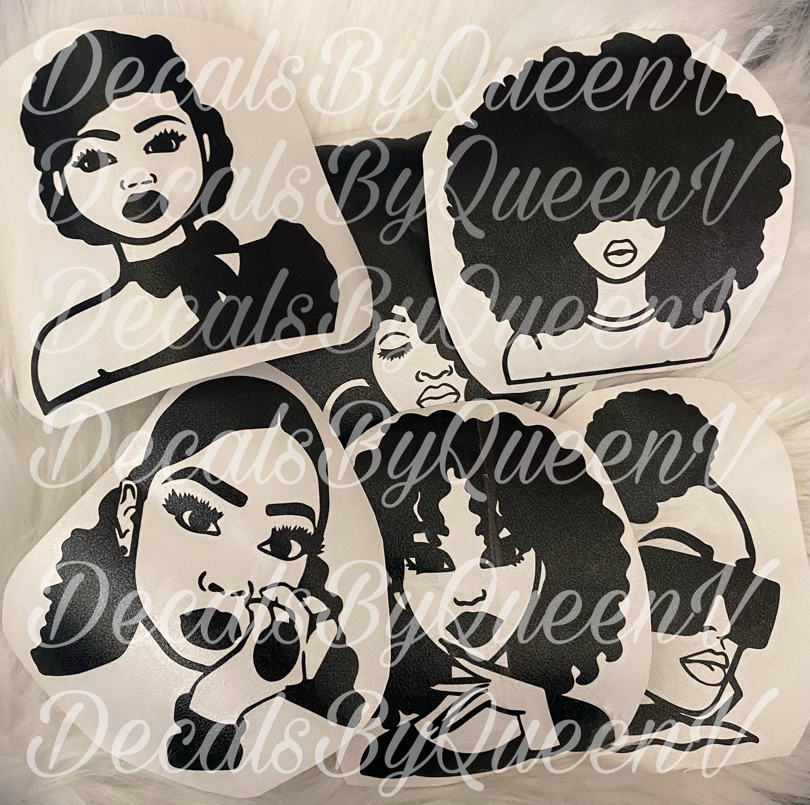 Yoni Woman Face Vinyl Decal|african American Woman Decal| Wine Glass ...