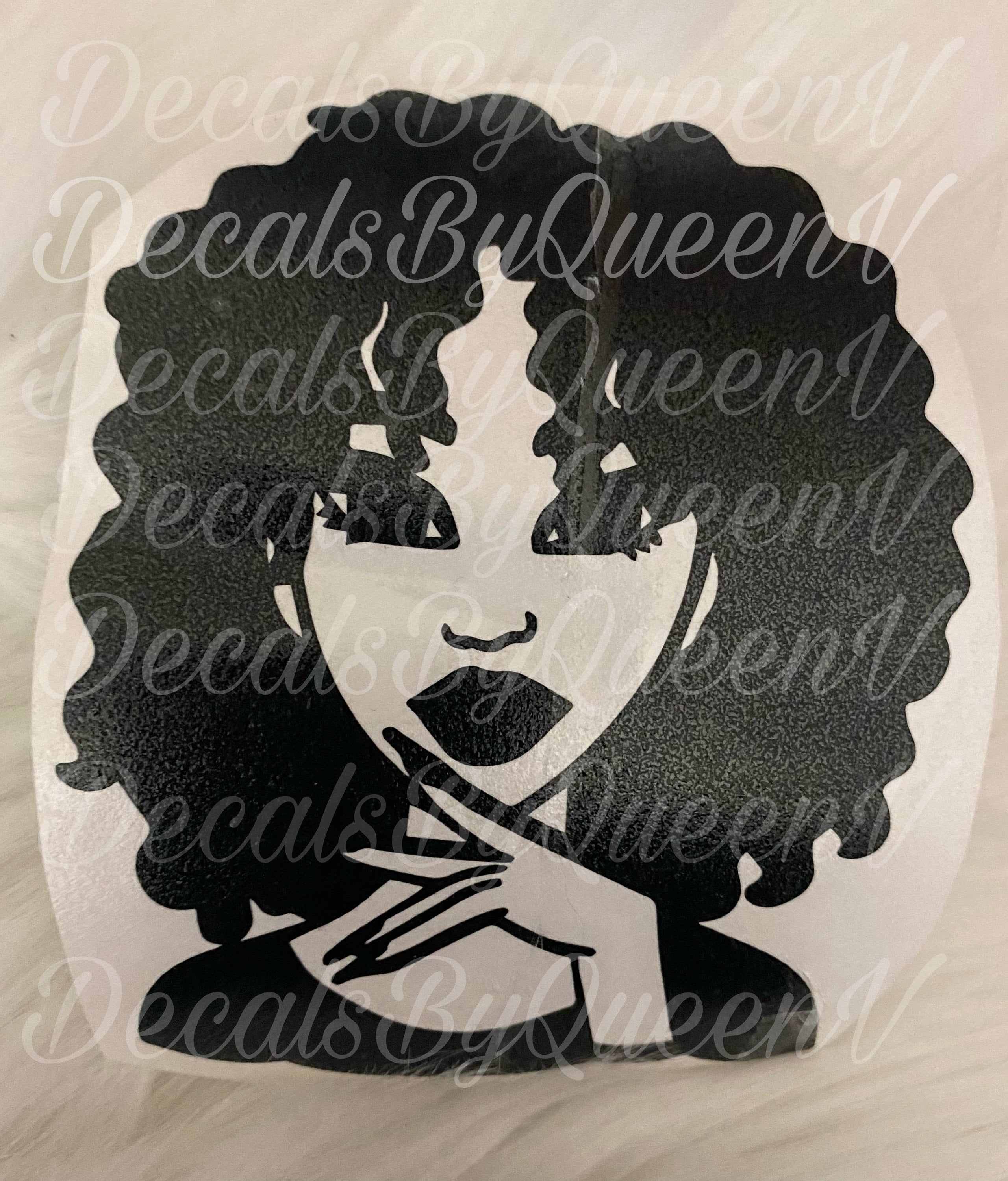 Stasi Woman Face Vinyl Decal|african American Woman Decal| Wine Glass ...