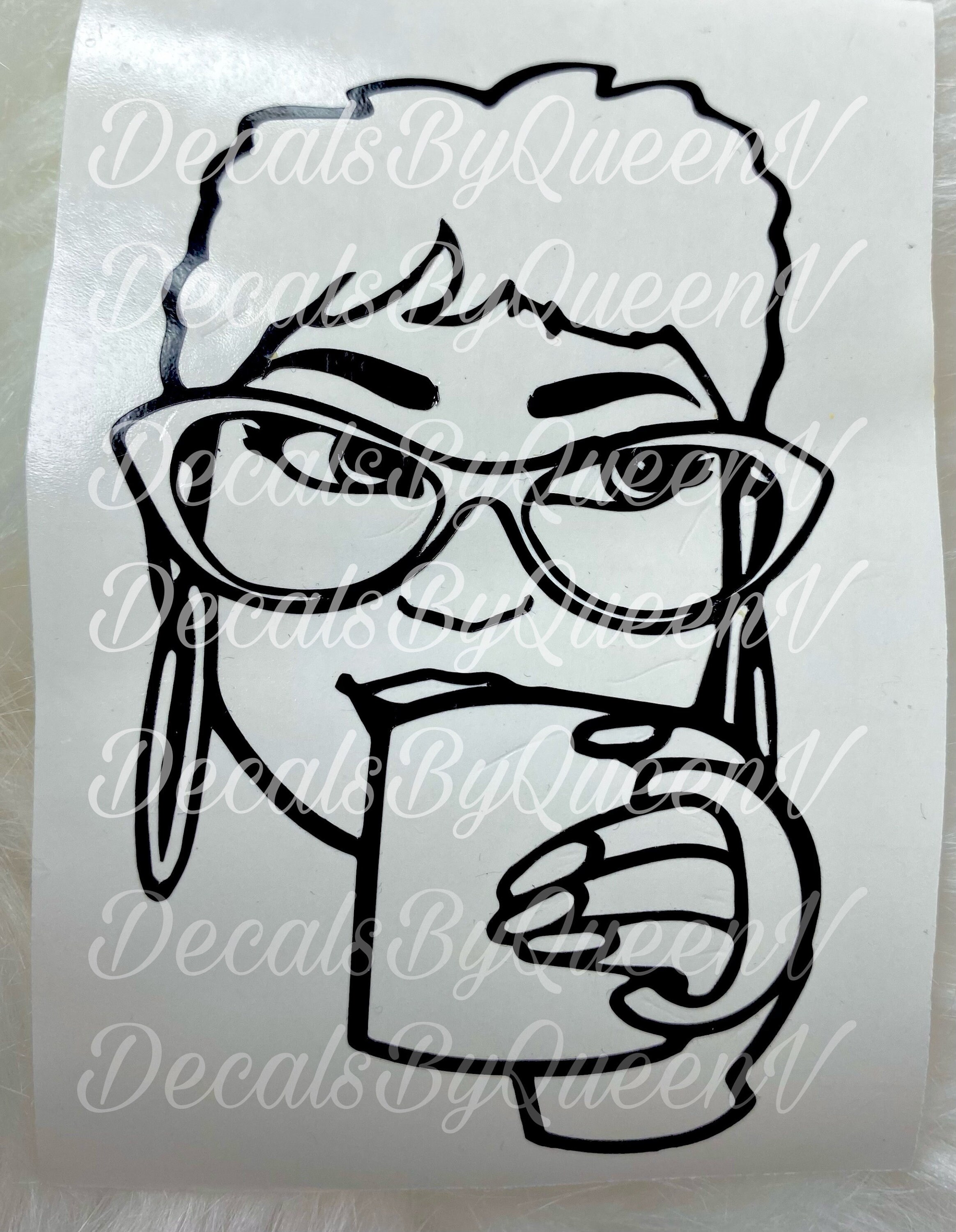 Claudia Vinyl Decal|african American Woman Decal| Wine Glass Decal ...
