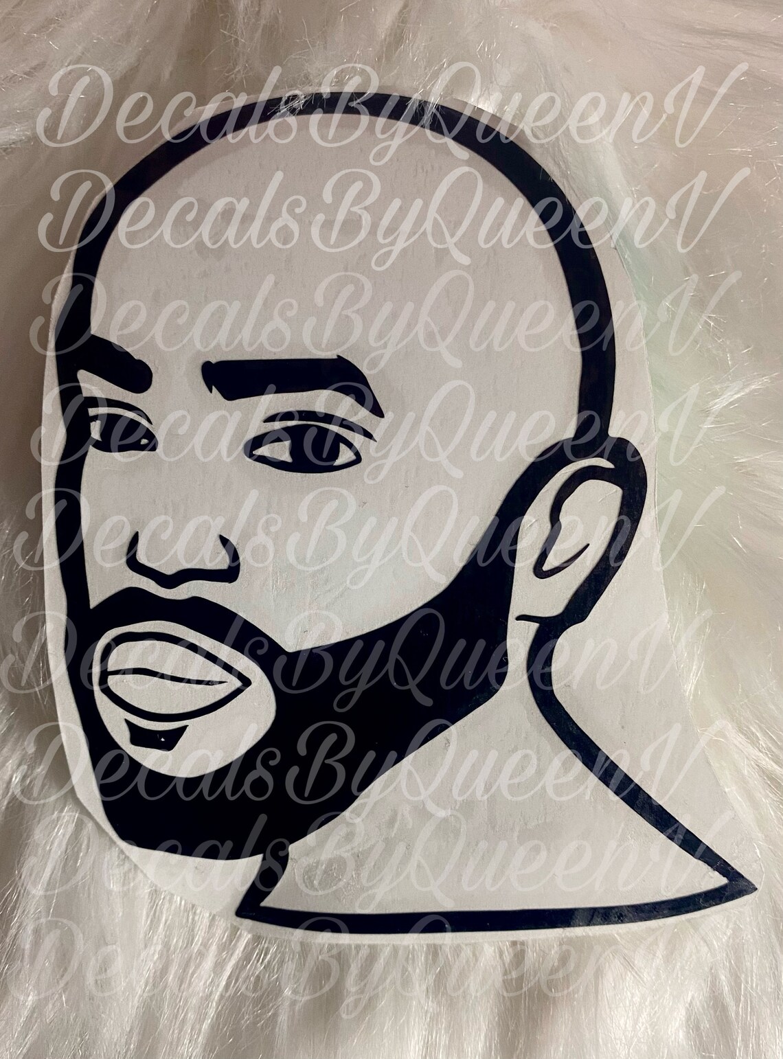 Rod Afro Man Face Vinyl Decal|african American Man Decal| Wine Glass ...