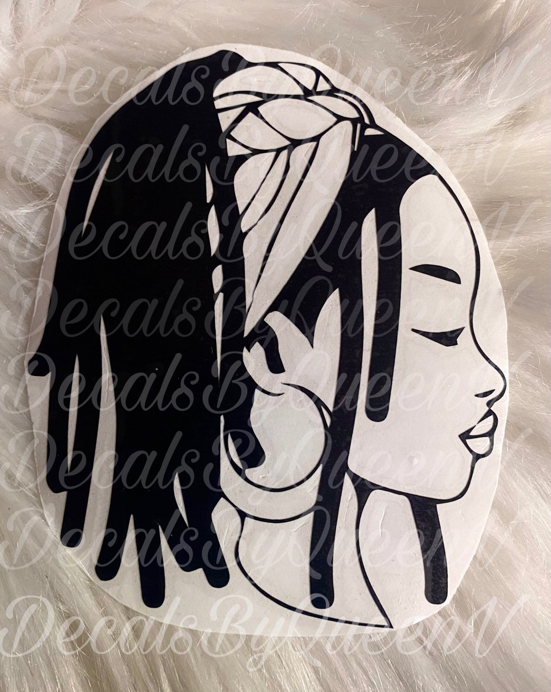 Afro Woman Face Vinyl Decal|african American Woman Decal| Wine Glass ...