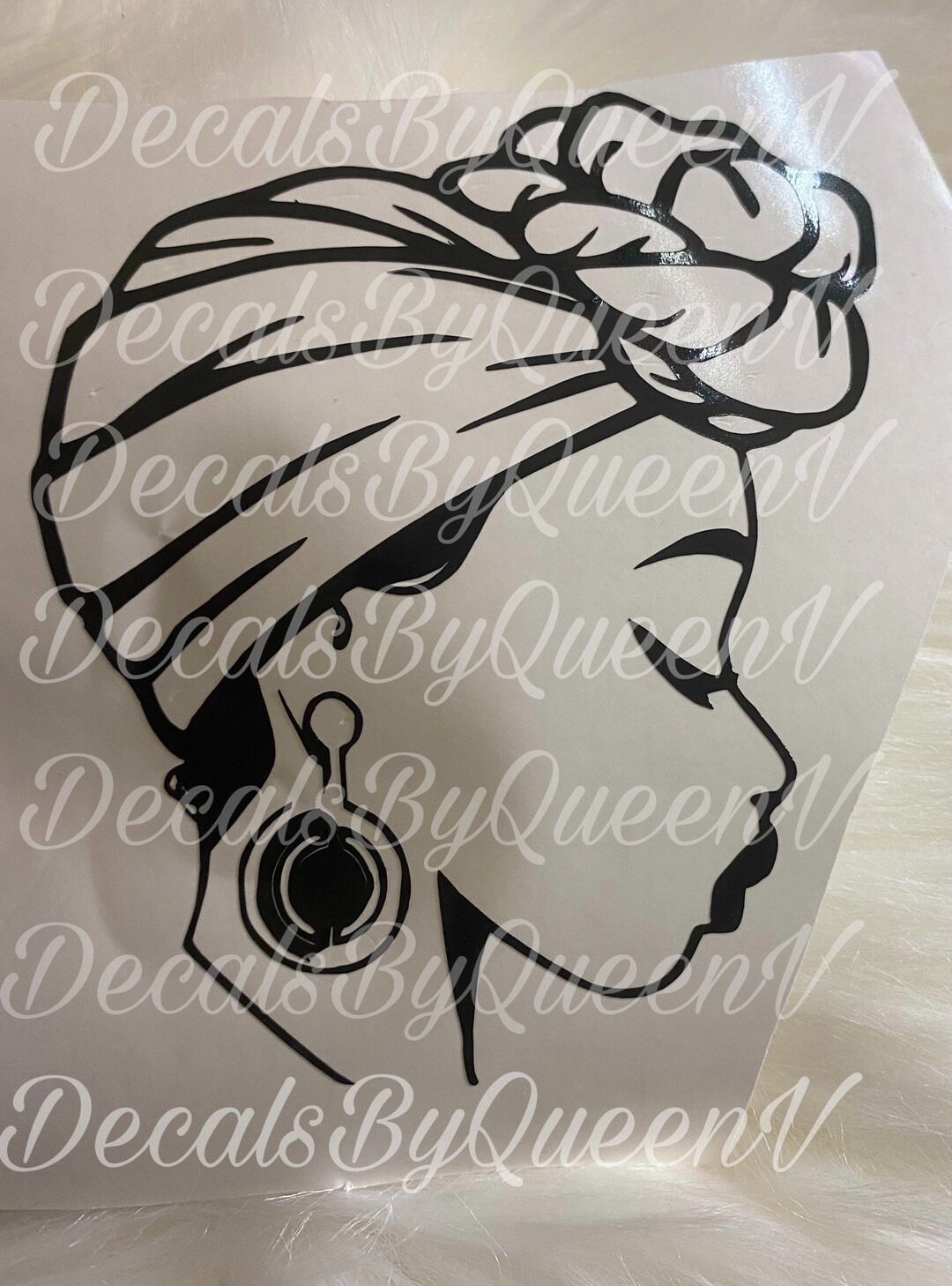 Nora Vinyl Decal|african American Woman Decal| Wine Glass Decal| Bling ...