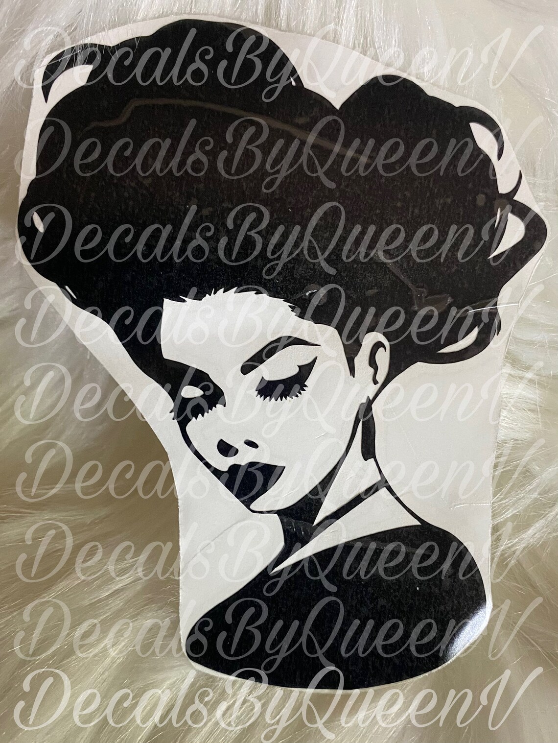 Brooke Afro Woman Face Vinyl Decalafrican American Woman Decal Wine ...