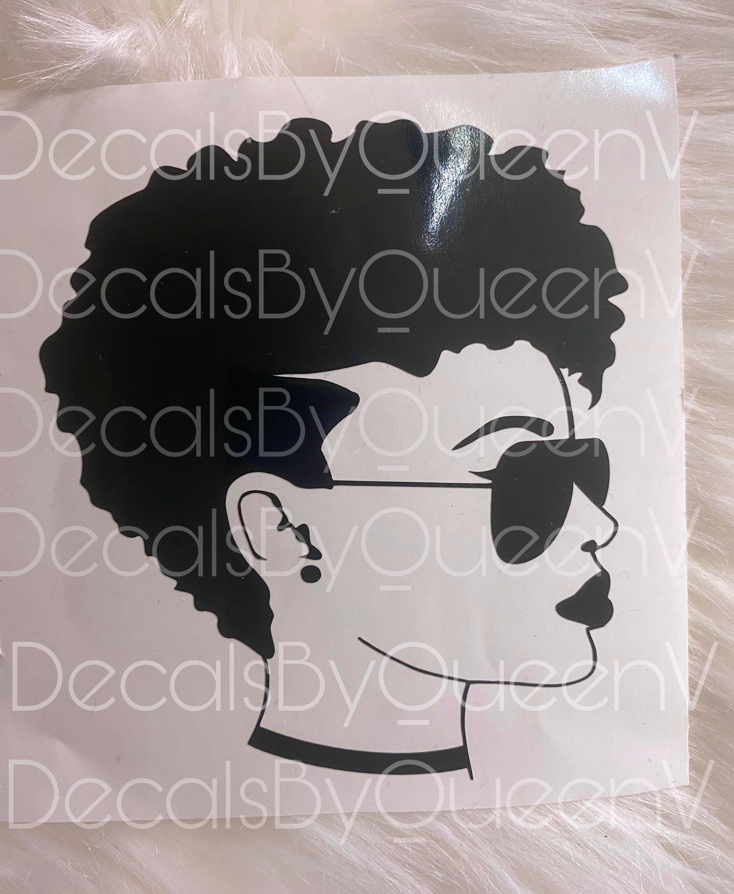 Chrissy Vinyl Decal|african American Woman Decal| Wine Glass Decal ...