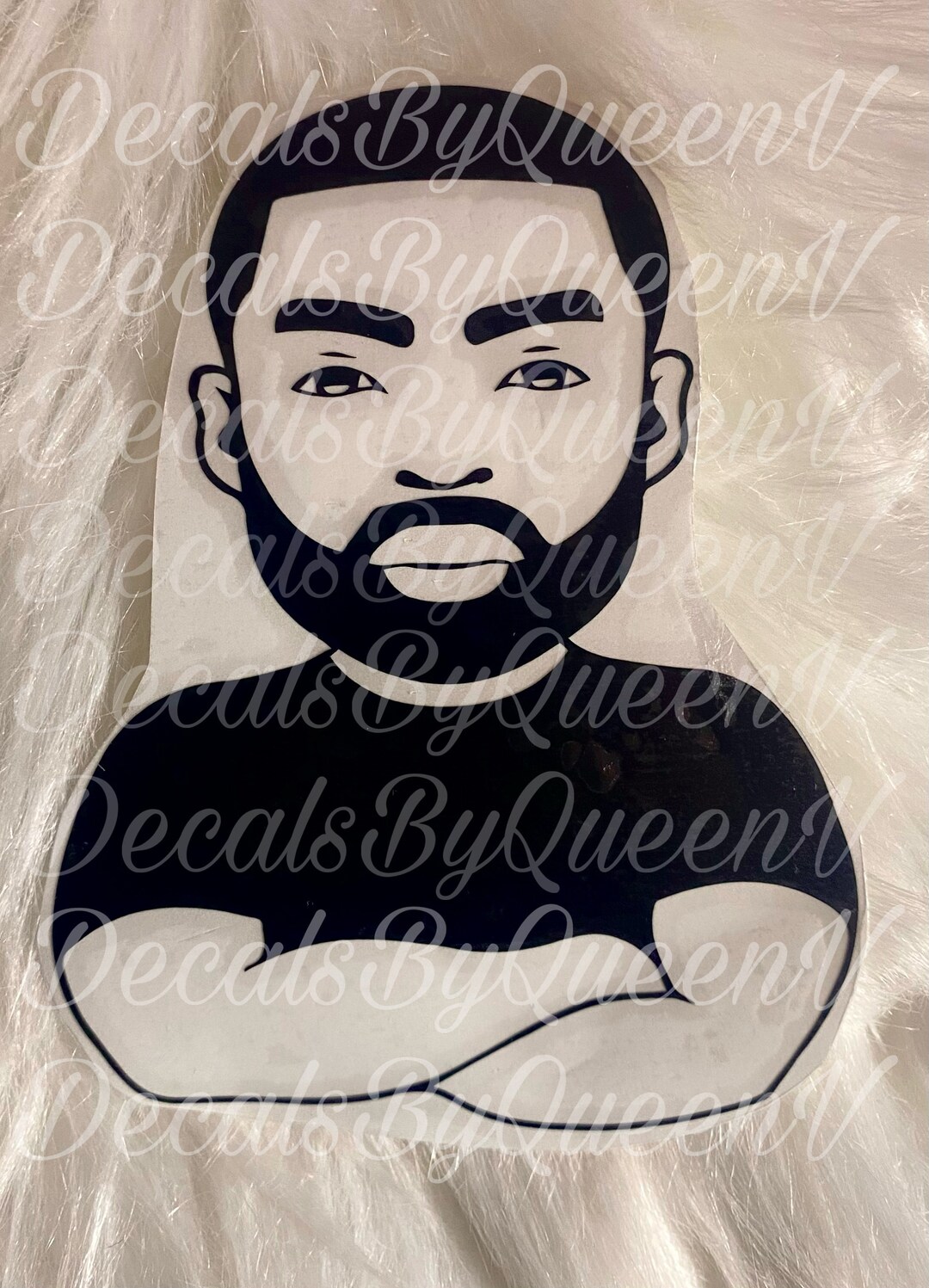 Jayson Afro Man Face Vinyl Decal|african American Man Decal| Wine Glass ...