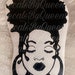 Pam Afro Woman Face Vinyl Decal|african American Woman Decal| Wine ...