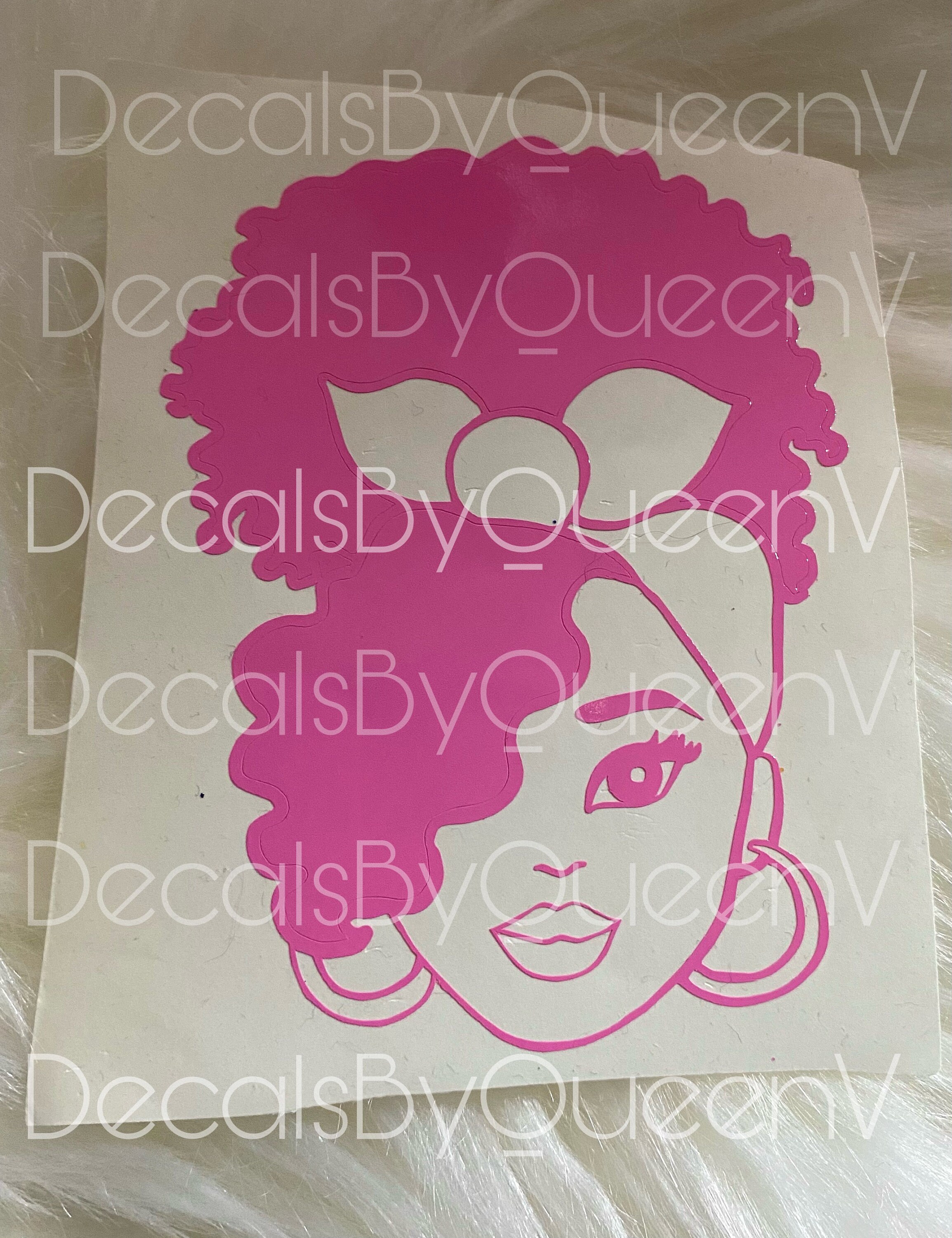 Monique Vinyl Decal|african American Woman Decal| Wine Glass Decal ...