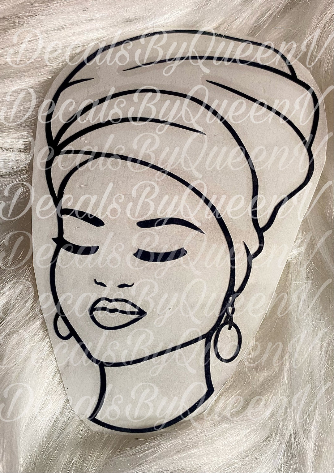 Roxy Afro Woman Face Vinyl Decal|african American Woman Decal| Wine ...