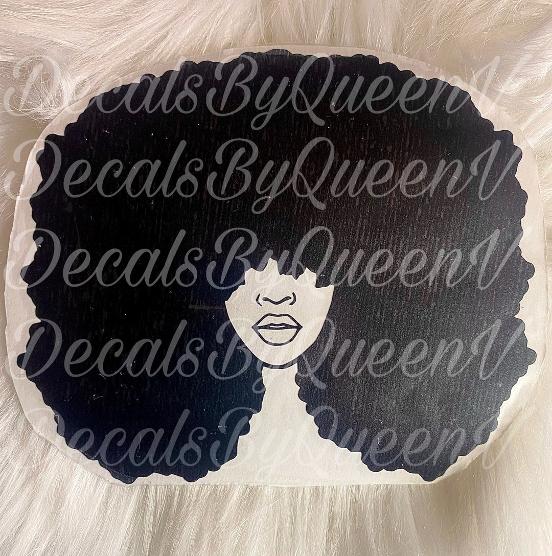 Khaya Afro Woman Face Vinyl Decal|african American Woman Decal| Wine ...