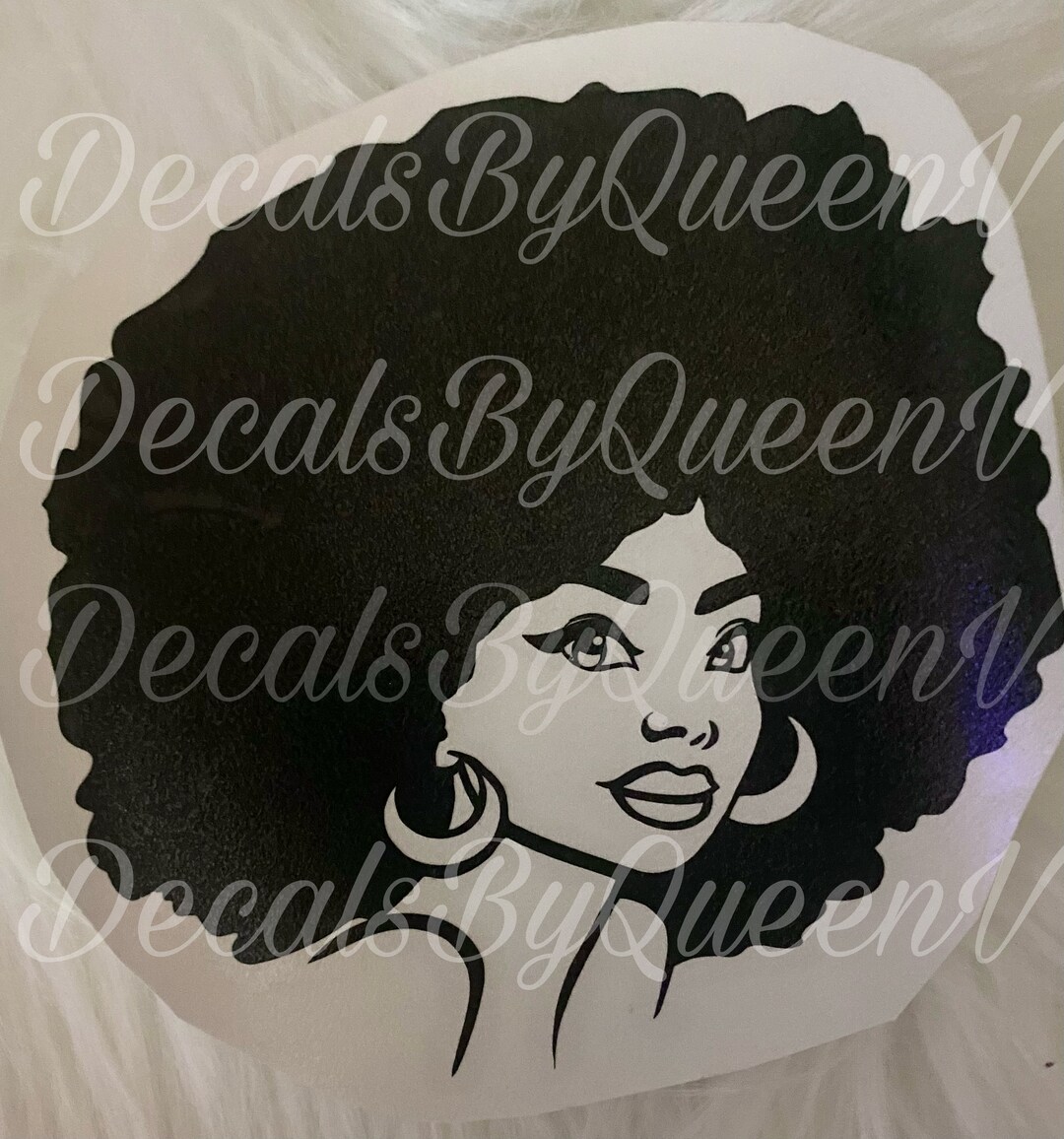 Janelle Woman Face Vinyl Decal|african American Woman Decal| Wine Glass ...