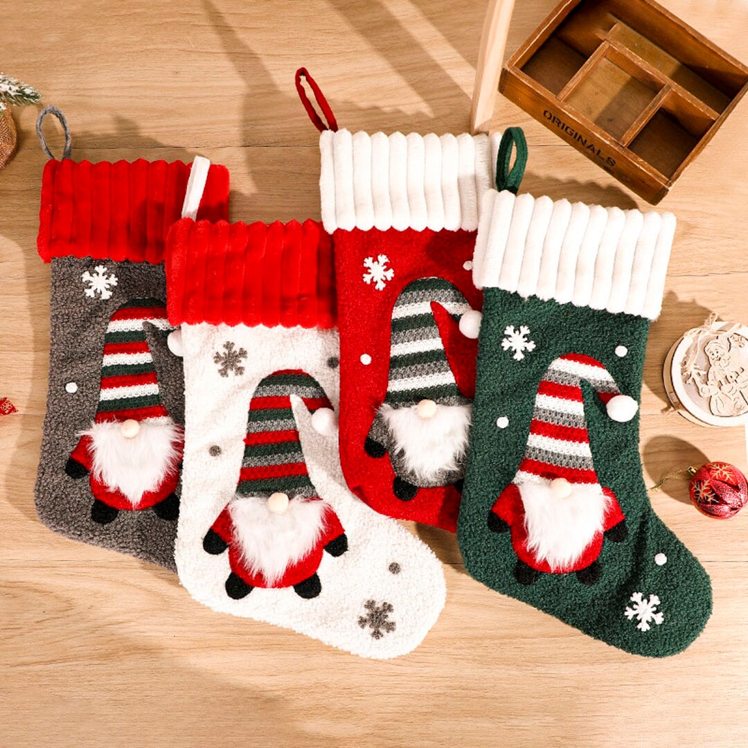 Christmas Decorative Candy Socks Embroidered Old Man - Etsy
