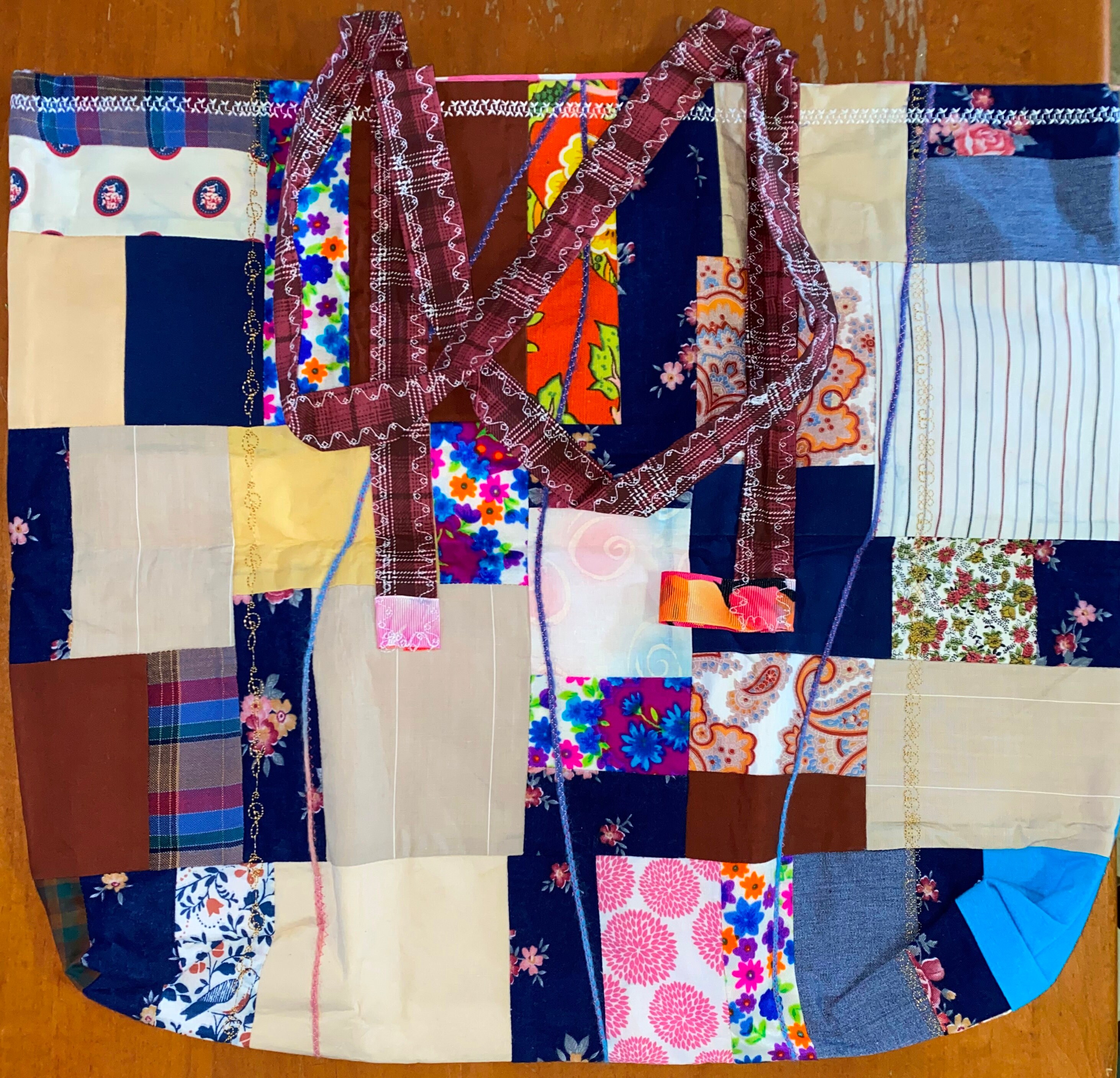 Shopping Bag Large Colourful Robust Shopping Bag/tote With Plaid ...