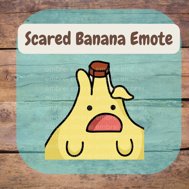 Scared Banana Twitch Emote // Cute Shocked Fruit Emoji for Discord - Etsy