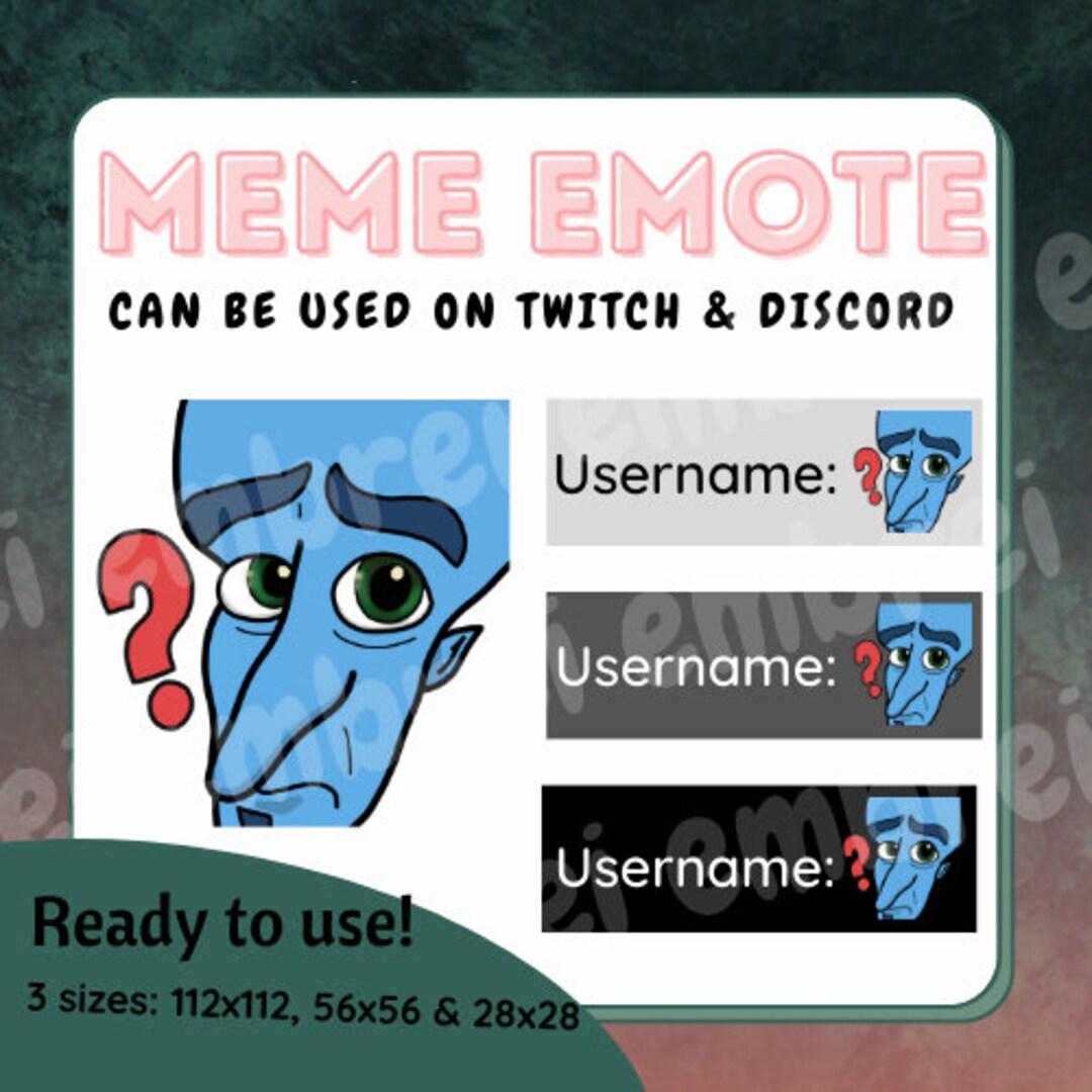 Twitch Memes Emote Megamind Discord Single Emoji for Streamers - Etsy