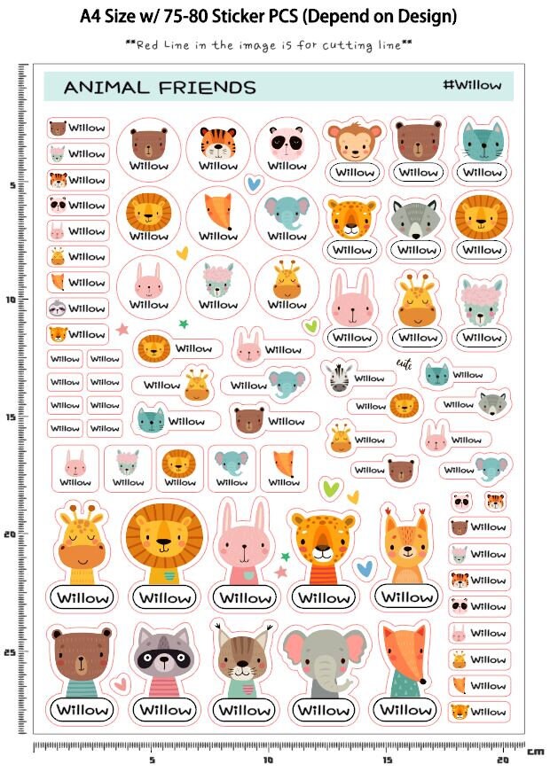 Kids Name Labels for Daycare, Preschool, School Supply / Personalized ...