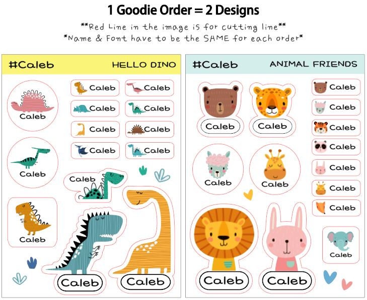 Kids Name Labels for Daycare, Preschool, School Supply / Personalized ...