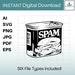 Spam Clipart Instant Download Ai / Svg / Png / Jpg / Pdf / Eps Hawaii ...