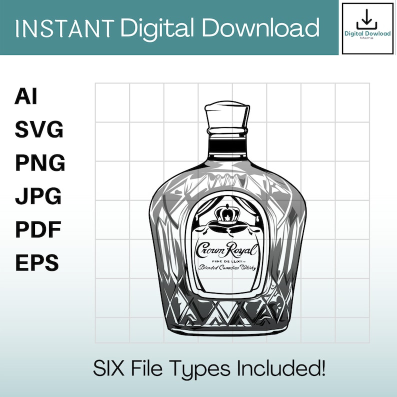 Crown Royal Clipart Instant Download Ai / Svg / Png / Jpg / Pdf / Eps ...