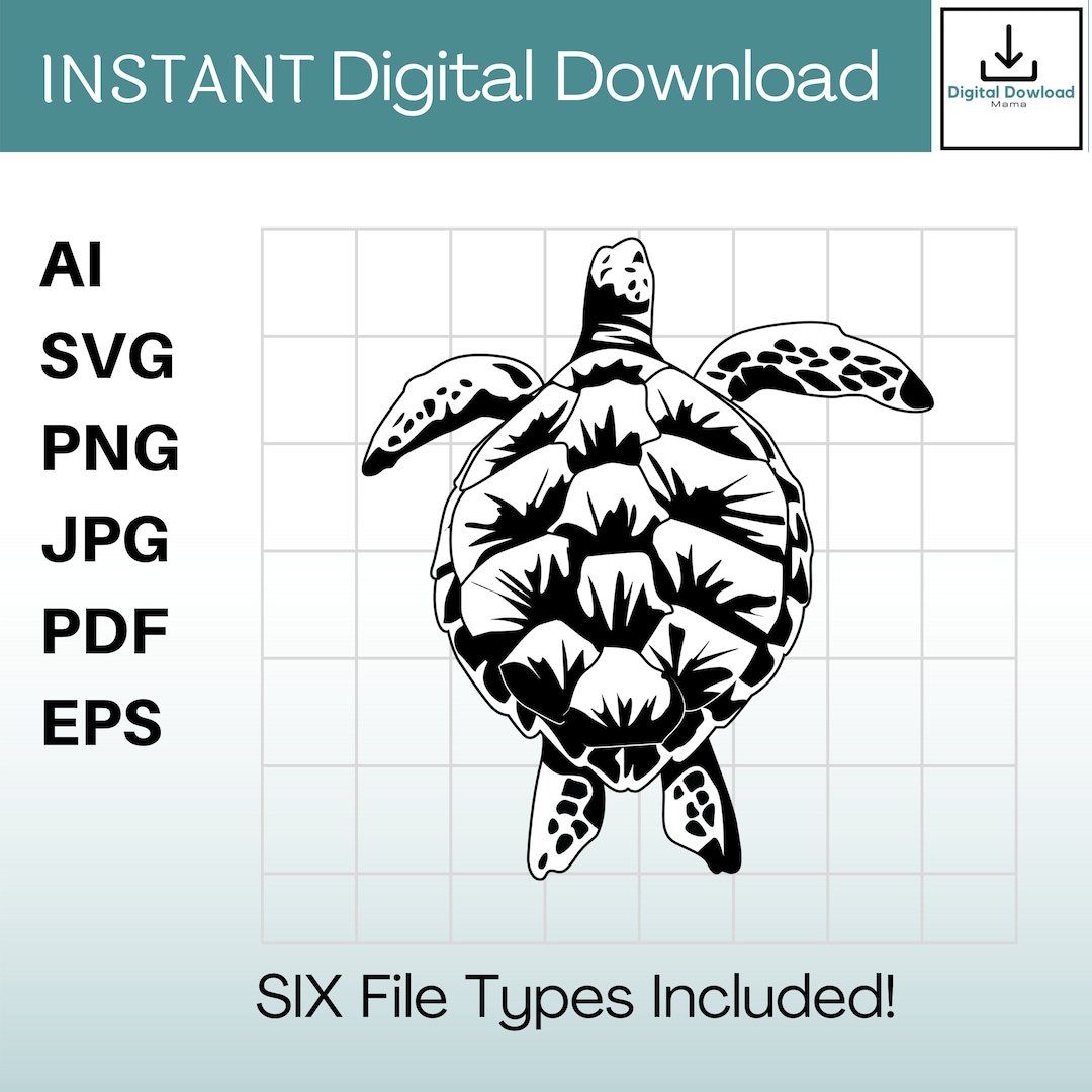 Honu (turtle) Clipart Instant Download Ai / Svg / Png / Jpg / Pdf / Eps ...