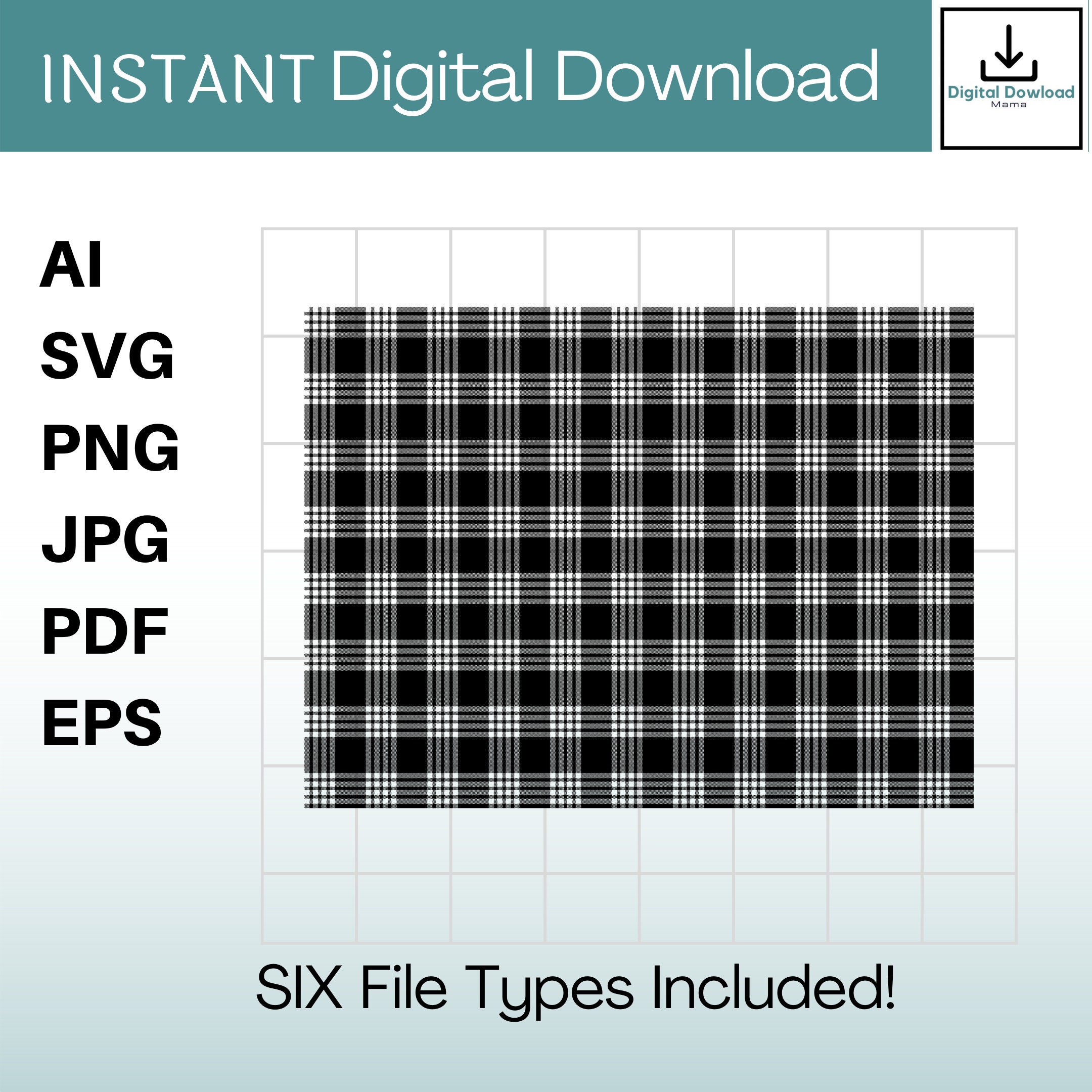 Palaka Print Clipart Instant Download Ai / Svg / Png / Jpg / Pdf / Eps ...