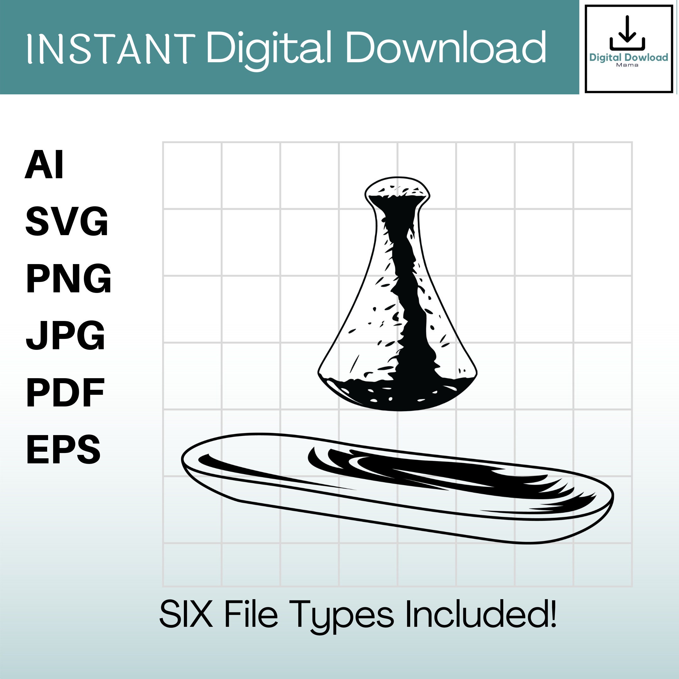 Poi Pounding Board and Stone Clipart Instant Download Ai / Svg / Png ...