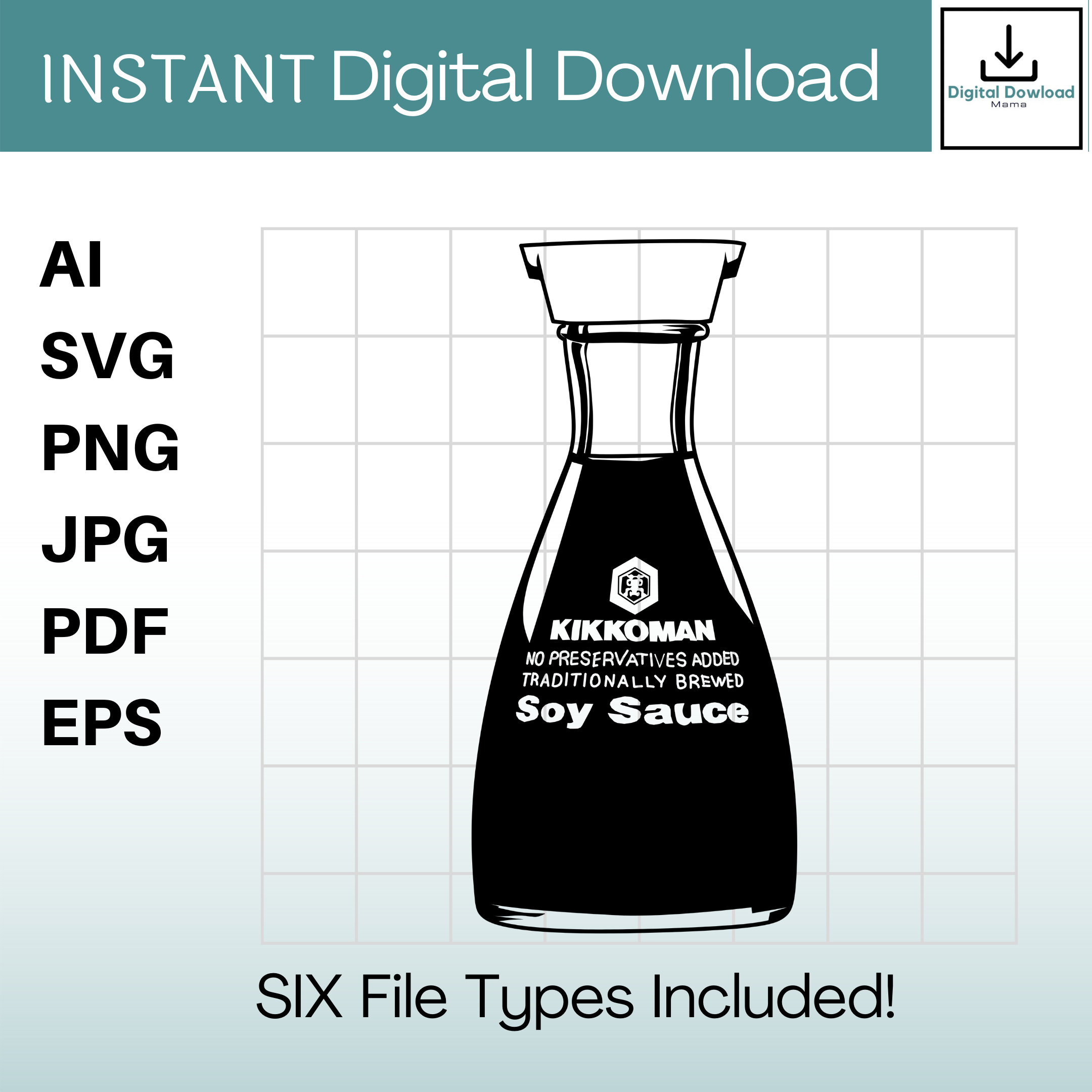 Kikkoman Clipart Instant Download Ai / Svg / Png / Jpg / Pdf / Eps ...