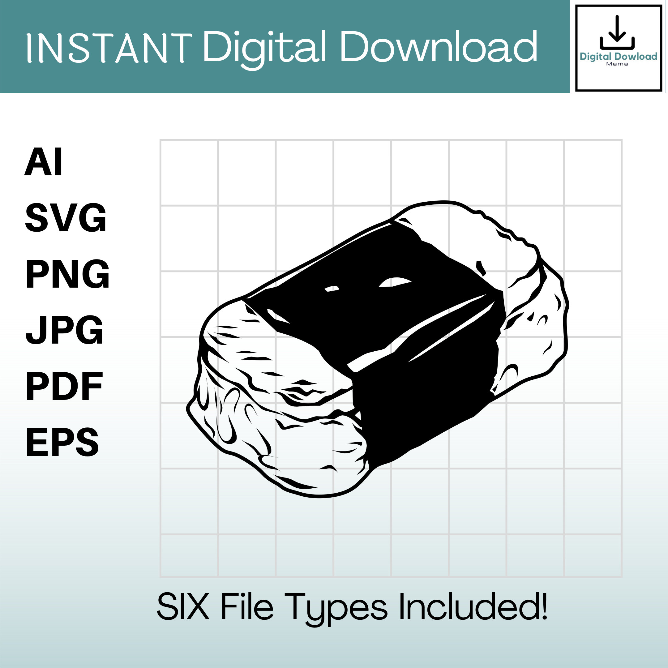 Spam Musubi Clipart Instant Download Ai / Svg / Png / Jpg / Pdf / Eps ...