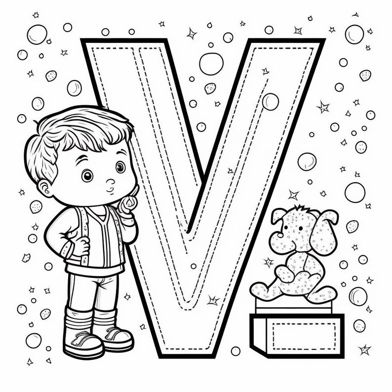 Kids Easy Coloring Pages A-Z, Alphabet, Coloring Pages, Fun Activity ...