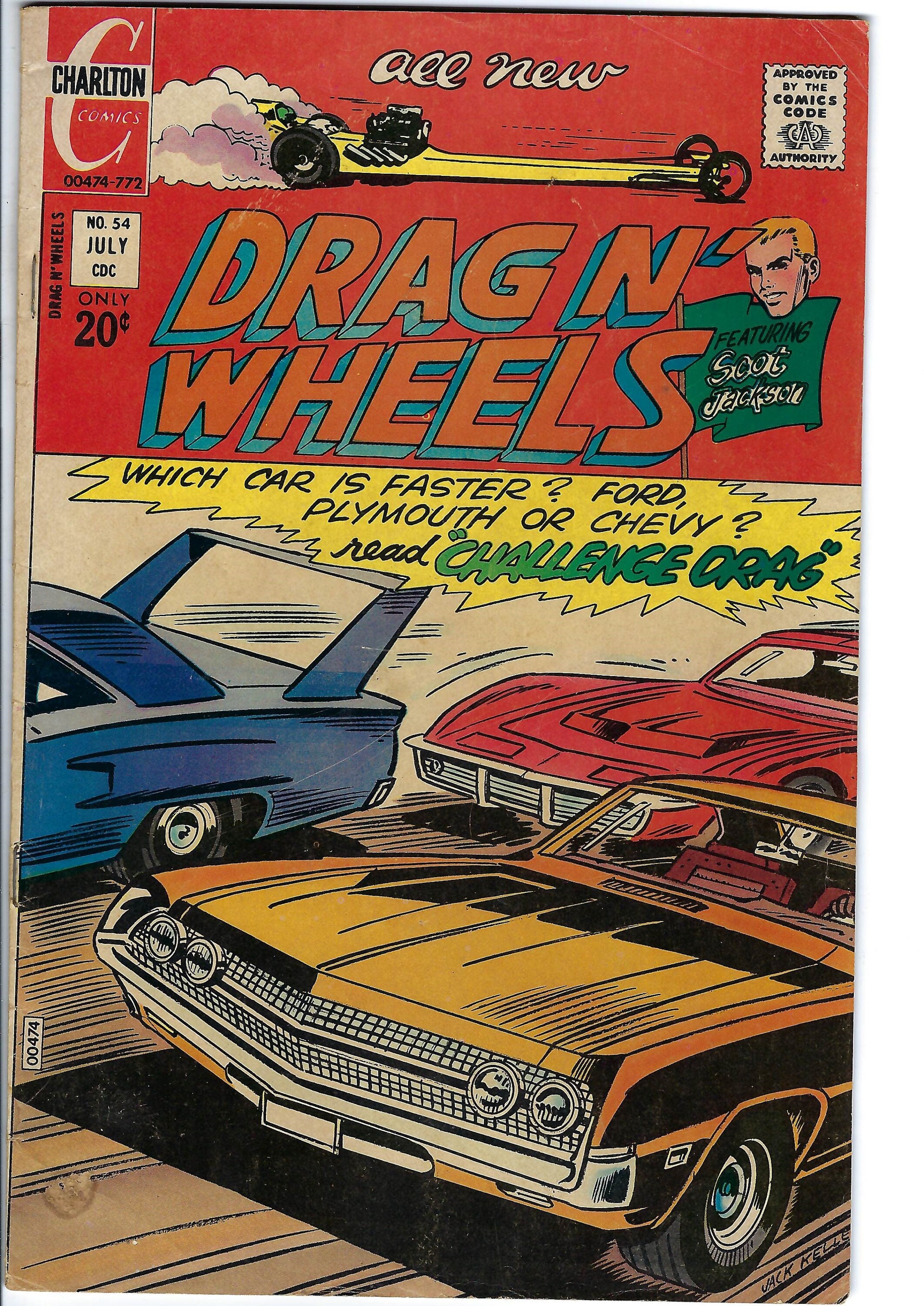 1972 Drag N Wheel Comic. #54. Superbird, Corvette, Torino CJ. Vintage ...