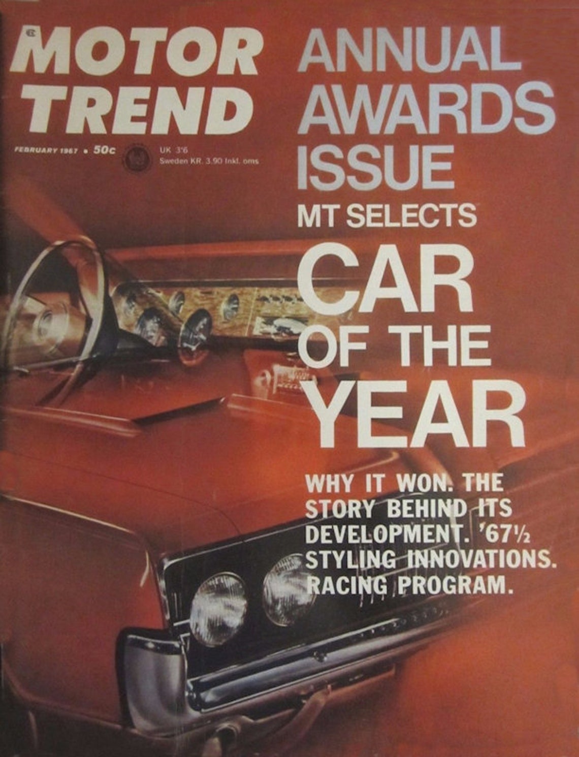 1967 Mercury Cougar "car of the Year" in Vintage Motor Trend Magazine ...