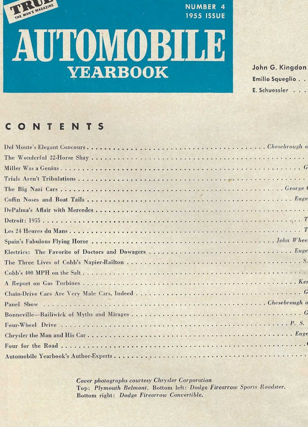 1955 1957 New Cars Featured in True Automobile Yearbooks. All Makes ...