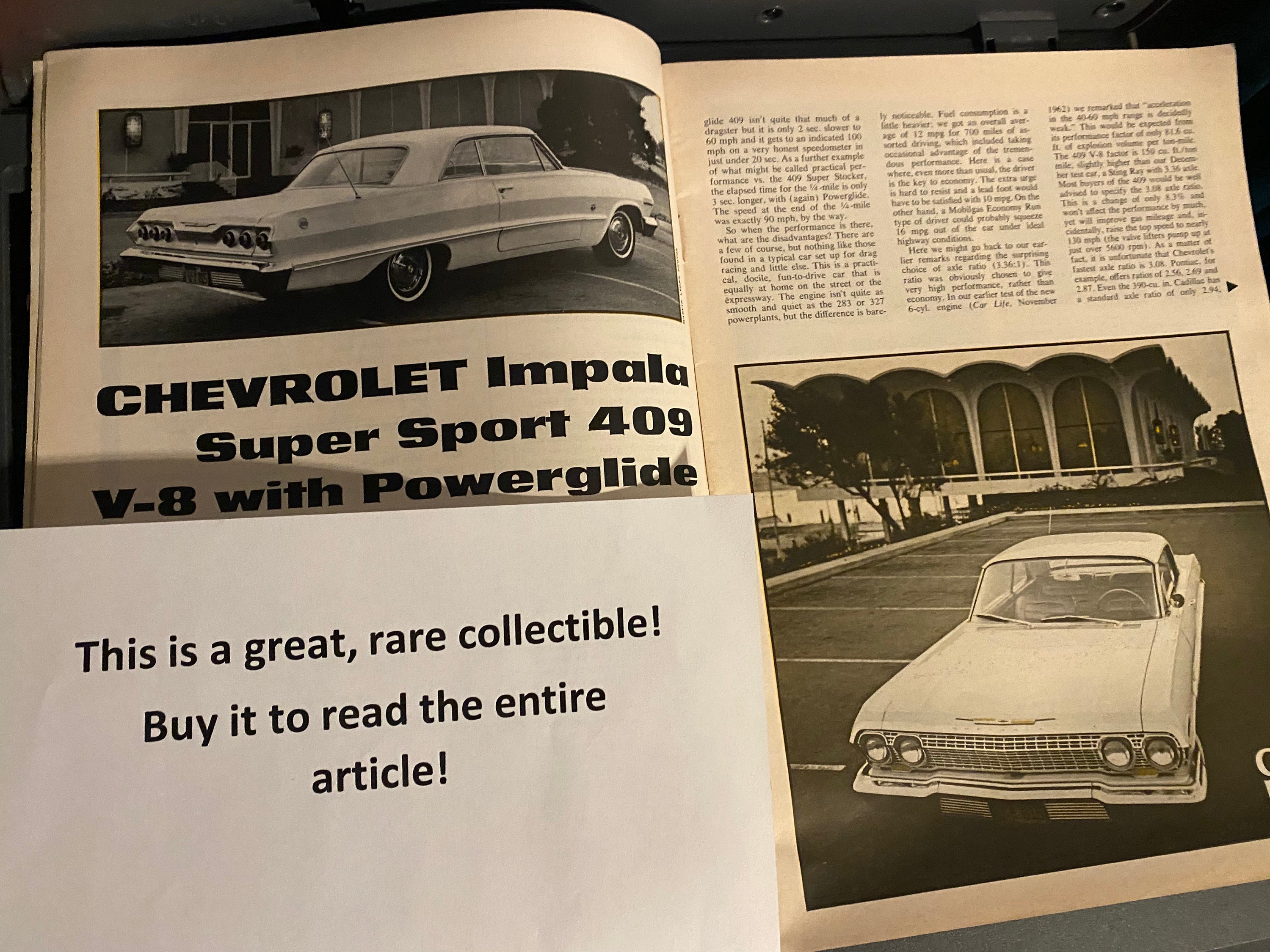 1963 Chevrolet Impala SS 409, Ramcharger, AMC Rambler Tested in Vintage ...