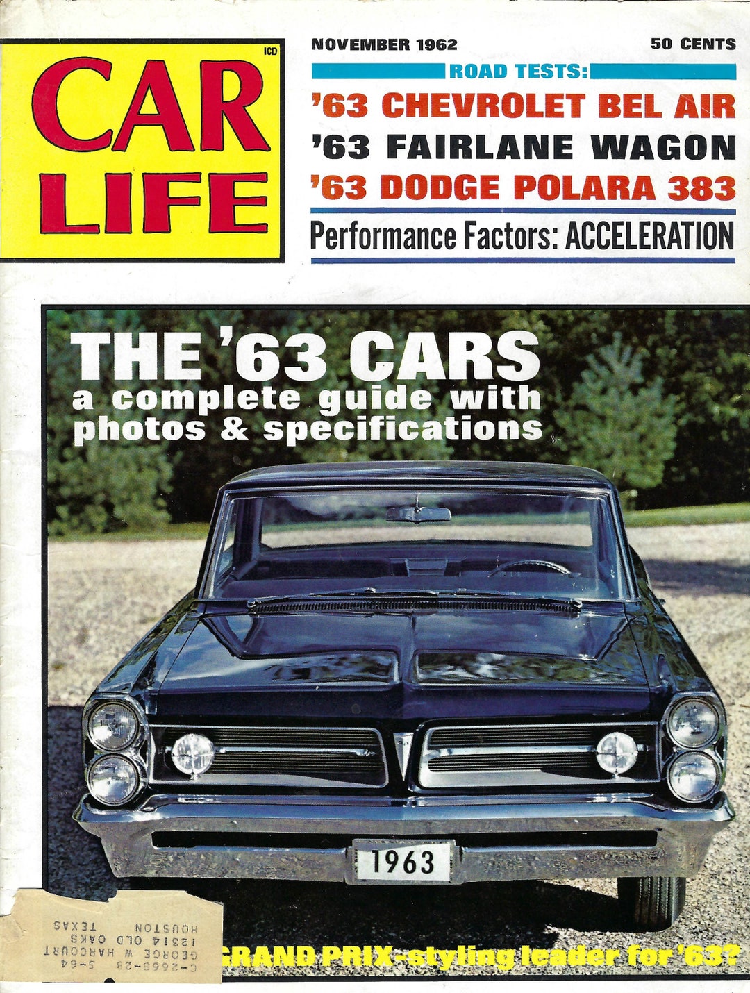 1963 New Cars Featured in Vintage Car Life Magazine Ford Chevrolet ...