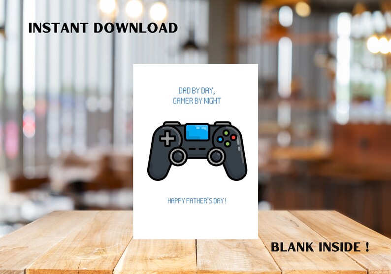 Printable Digital Download Father’s Day Card | Fathers Day Card | Gamer ...