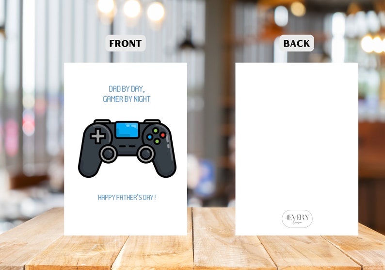 Printable Digital Download Father’s Day Card | Fathers Day Card | Gamer ...