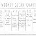 Weekly Cleaning Chart - Etsy