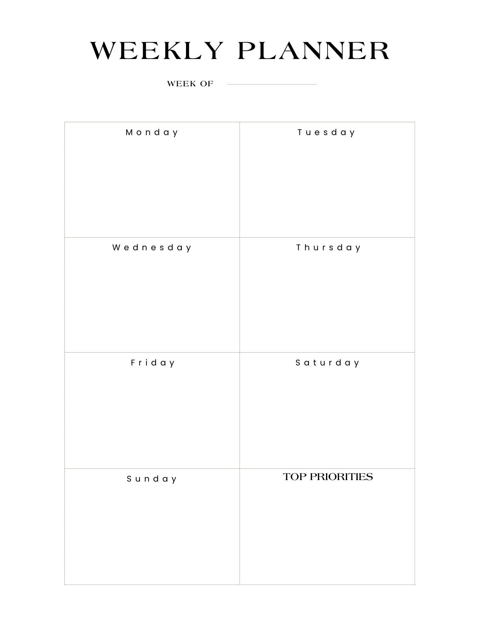Weekly Planner/clean Chart - Etsy
