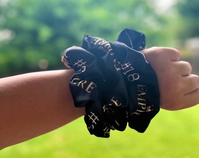 Custom Company Branded Scrunchie Hair Tie, Your Logo, Company Name and ...