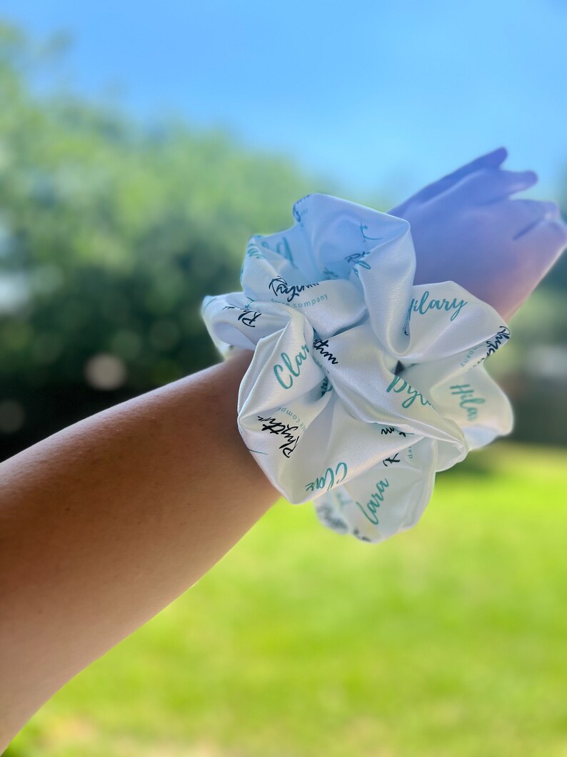 Personalized Logo Scrunchie, Custom Logo Scrunchie, College Logo ...